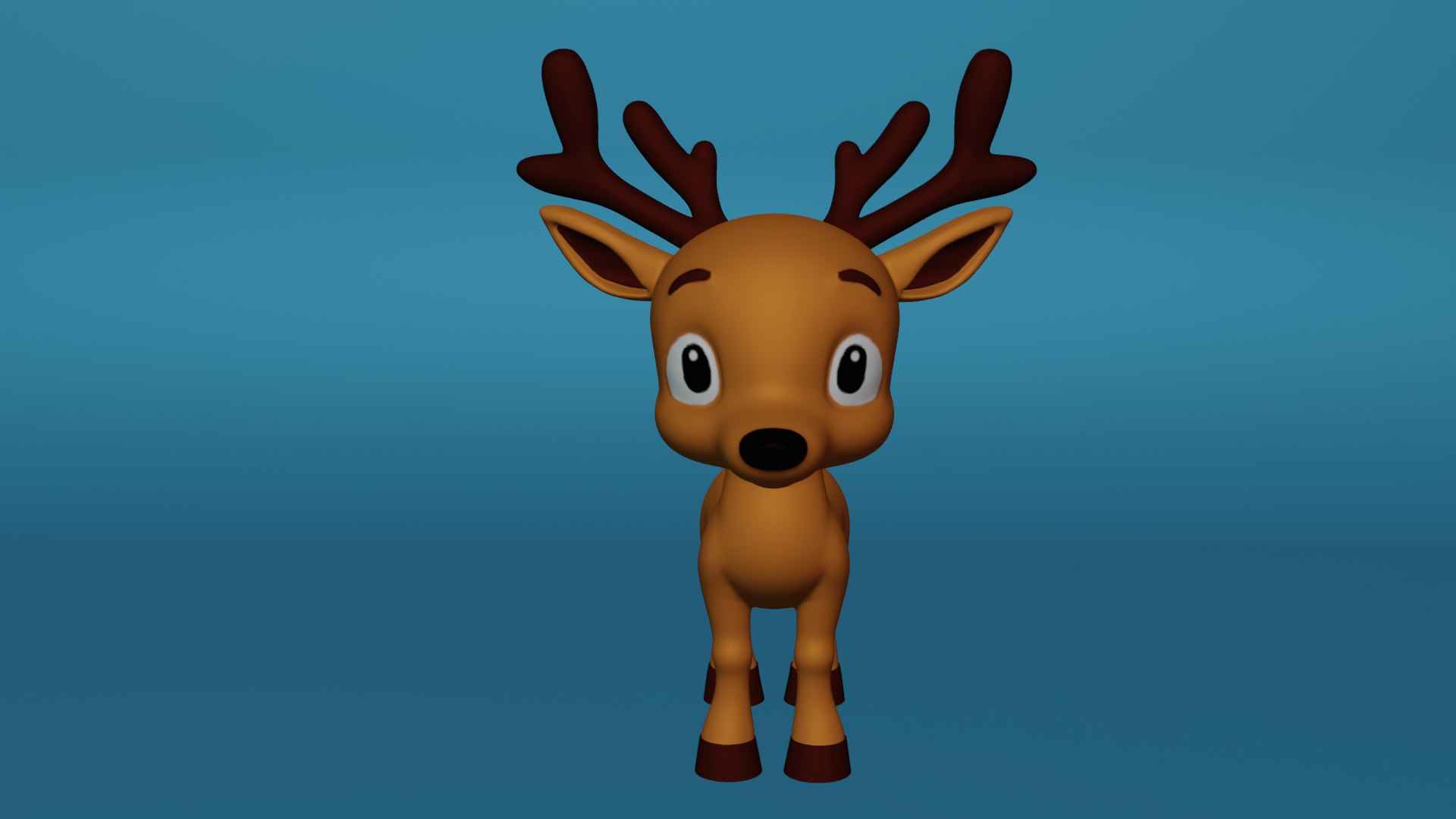 Reindeer Cartoon Style 3D - TurboSquid 2316581