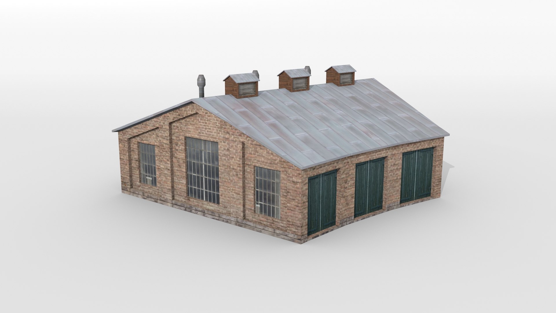 3D Historical Train Shed - TurboSquid 1528148