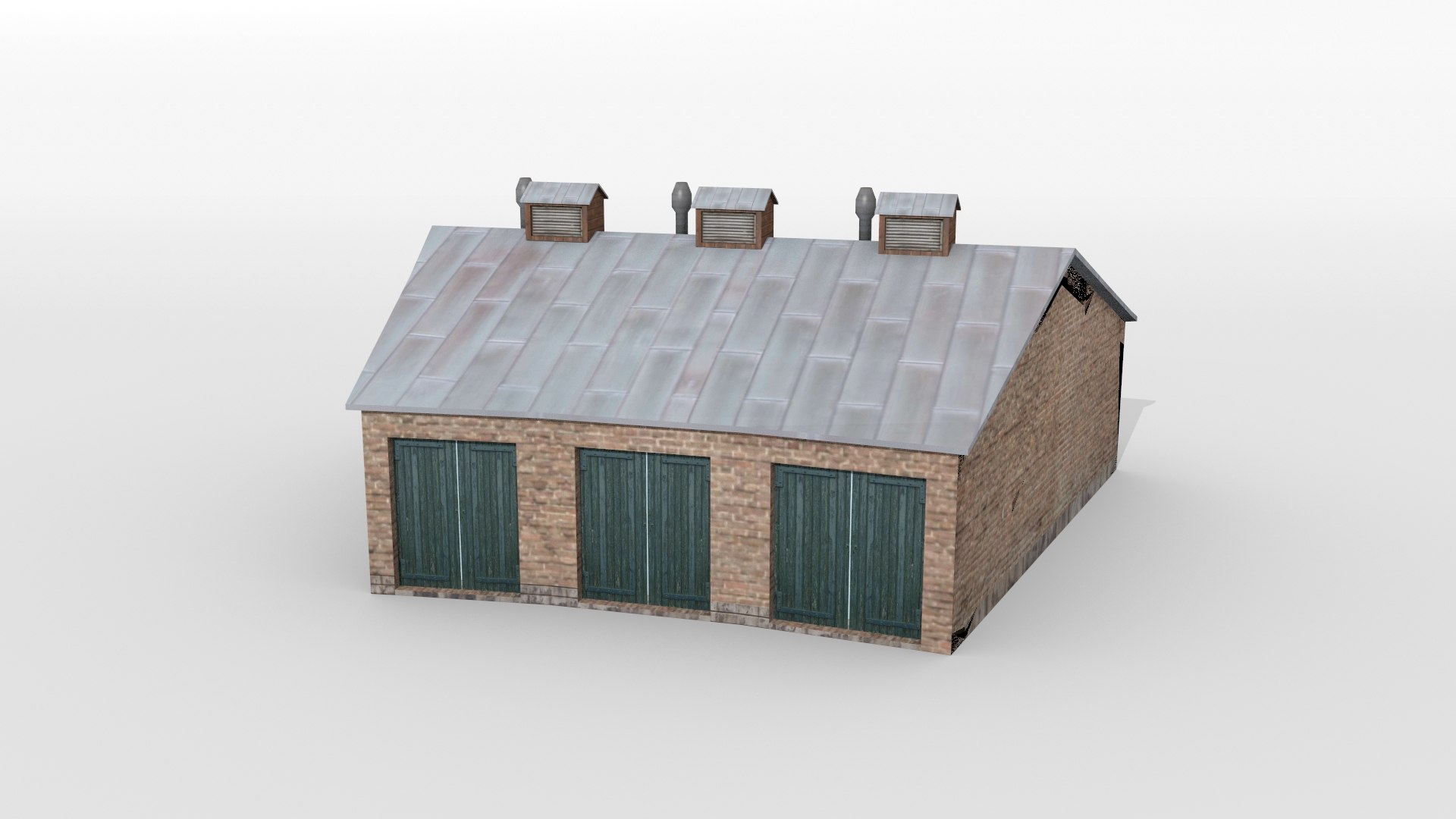 3D Historical Train Shed - TurboSquid 1528148