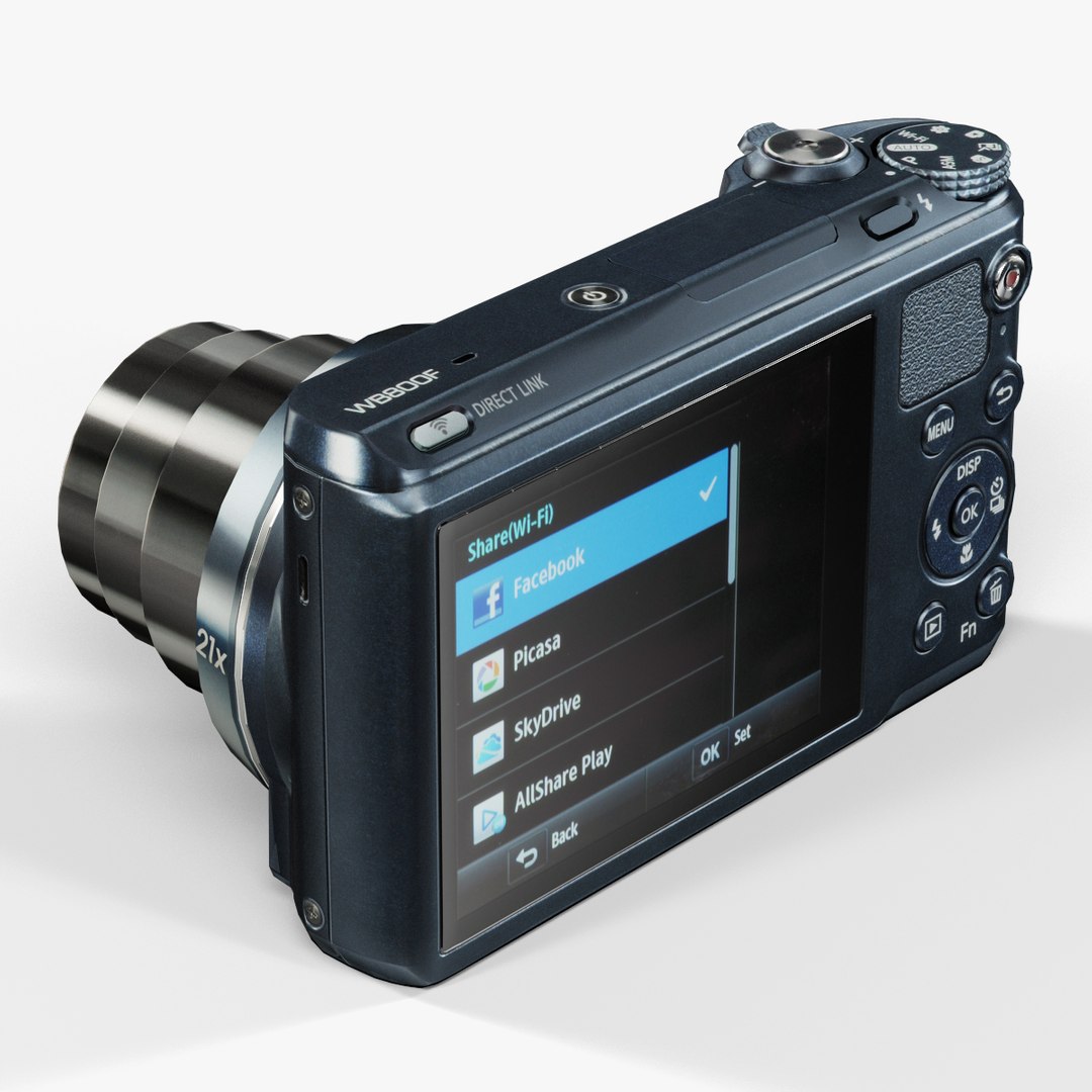 3d Low-poly Samsung Wb800f Cobalt