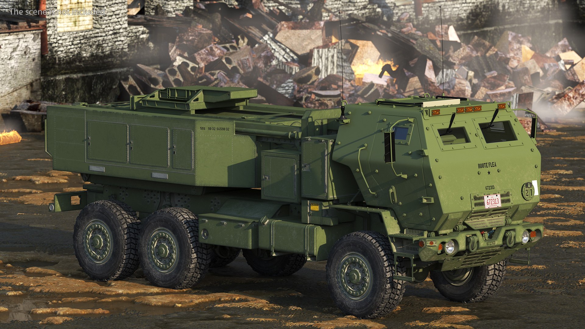 3D M142 High Mobility Artillery Rocket System Green Rigged - TurboSquid ...