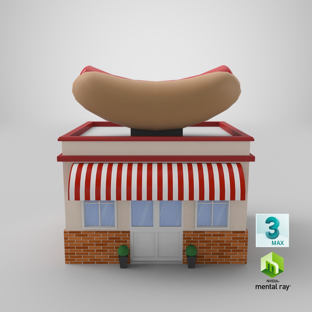 3D Cartoon Hot Dog - TurboSquid 1285233