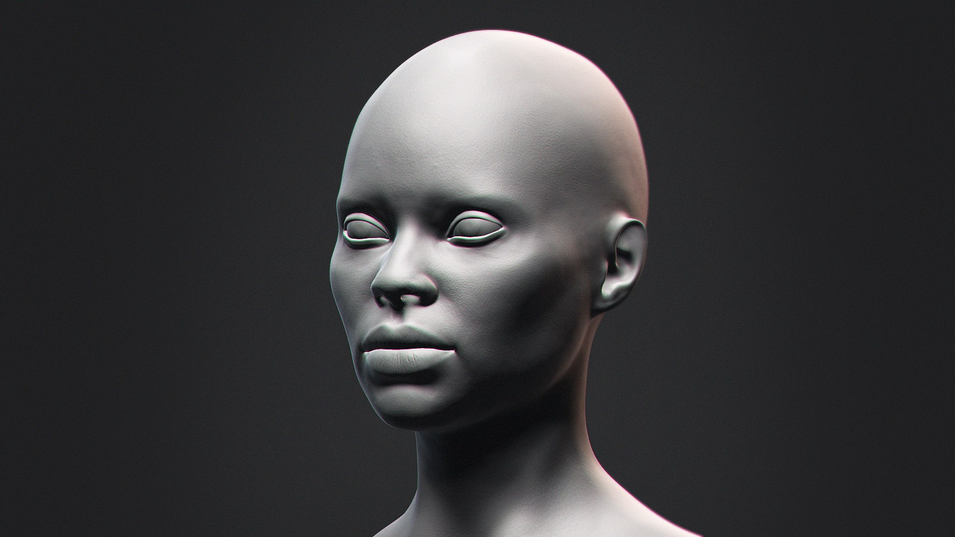 African Black Bust Female Head 3D - TurboSquid 1952767