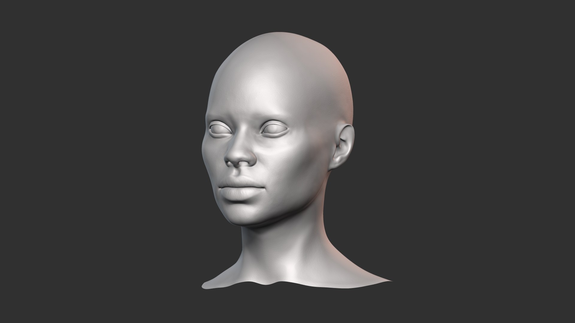 African Black Bust Female Head 3D - TurboSquid 1952767