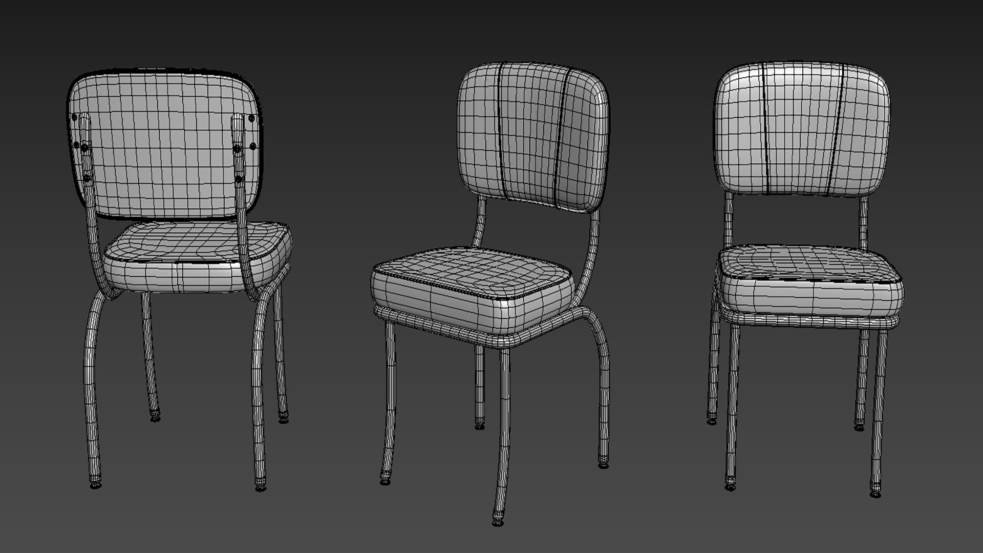 Retro Diner 50s Chair - A 3D Model - TurboSquid 1960244