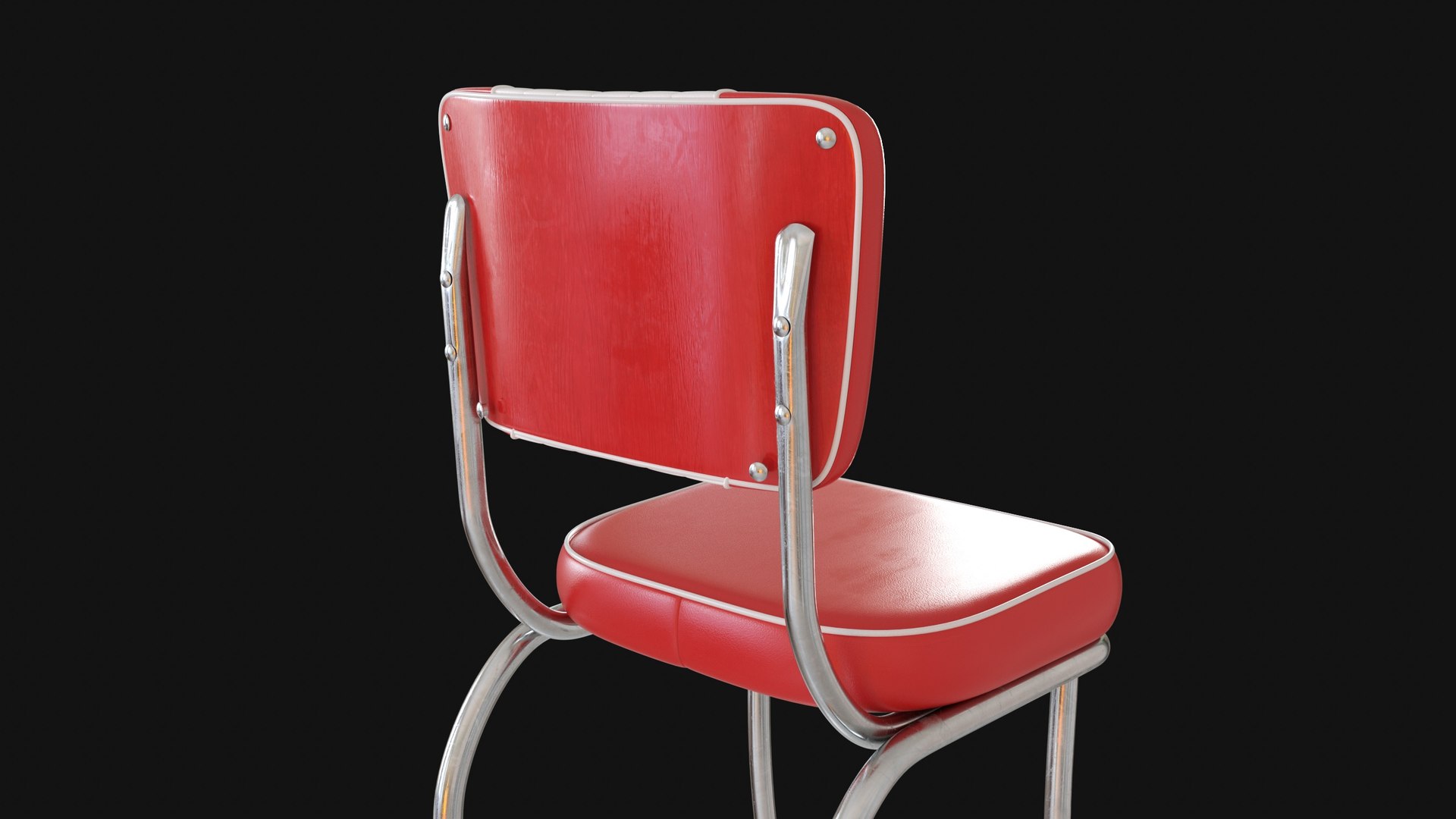 Retro Diner 50s Chair - A 3D Model - TurboSquid 1960244