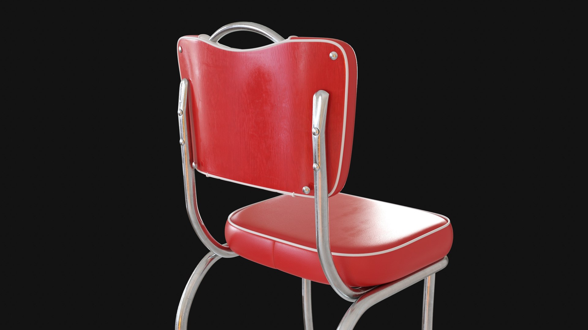 Retro Diner 50s Chair - A 3D Model - TurboSquid 1960244