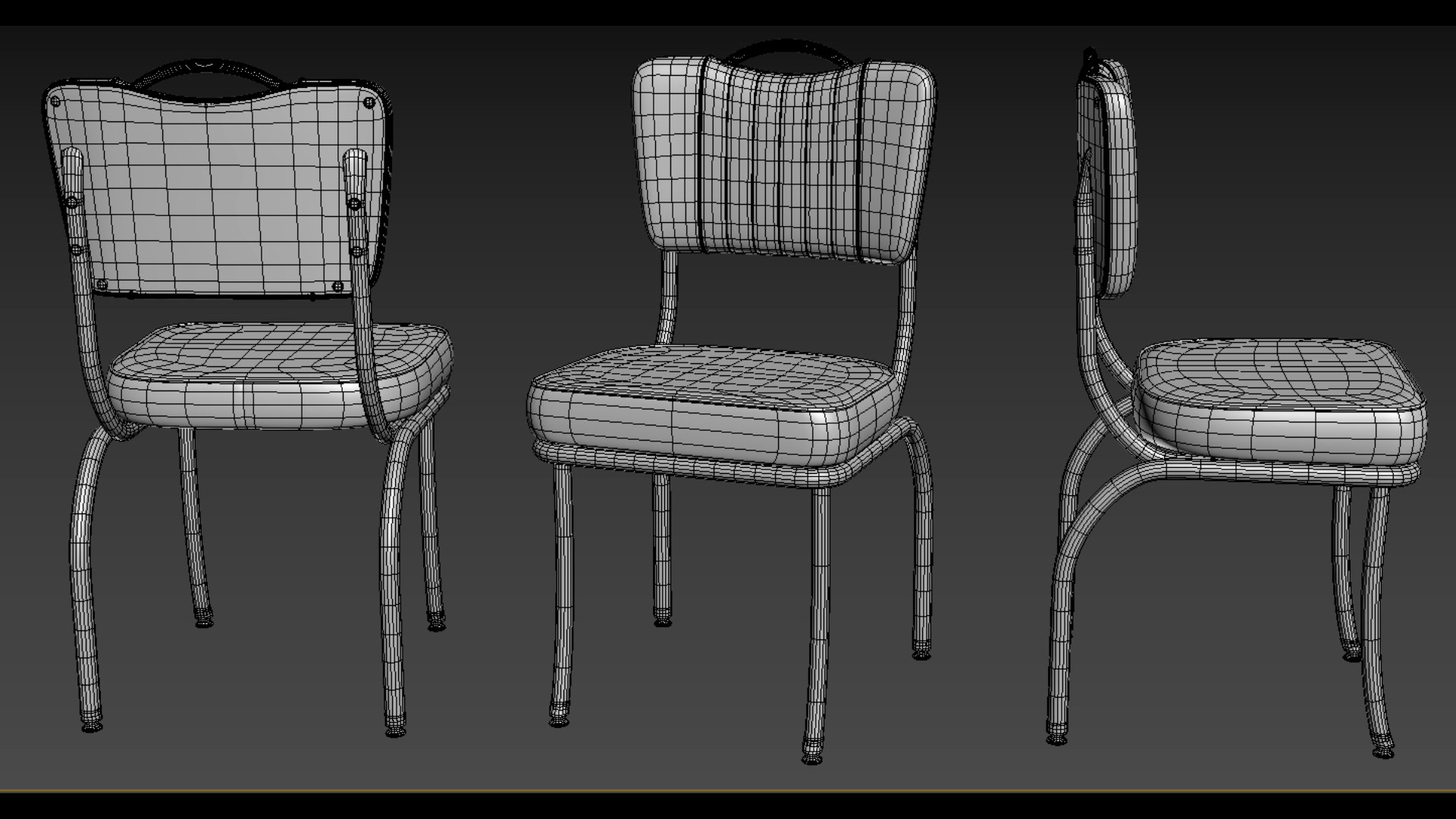 Retro Diner 50s Chair - A 3D Model - TurboSquid 1960244