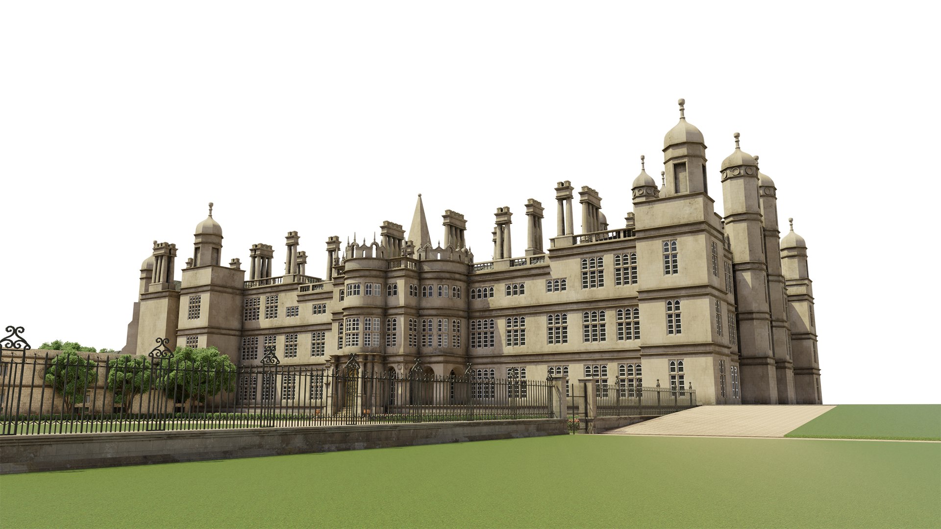 3D Model Burghley House - TurboSquid 1784745