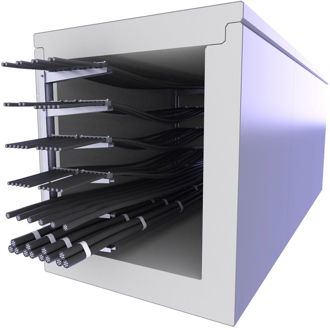 3D Underground Urban Utility Cables Duct Tunnel 40 Model - TurboSquid ...