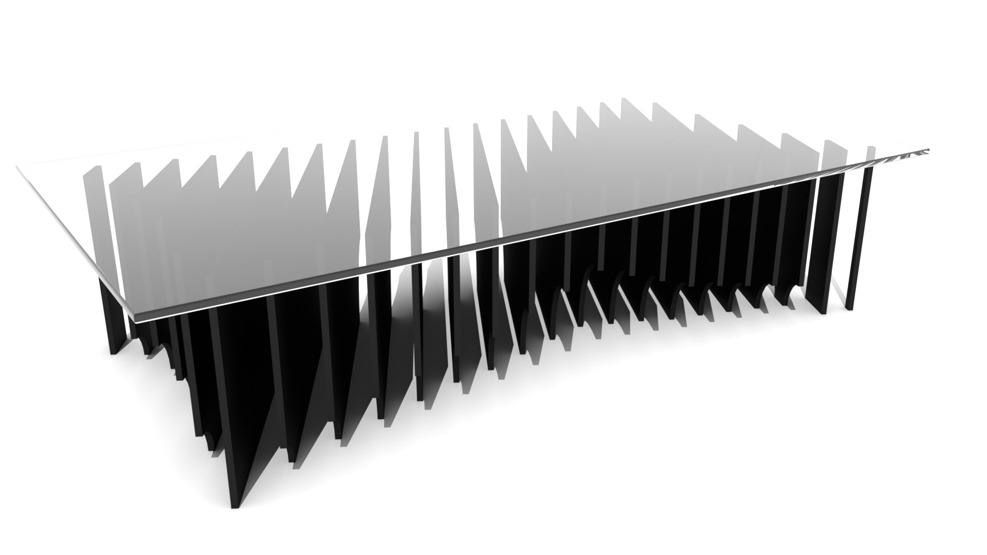 Modern cross section coffee table 3D - TurboSquid 1262700