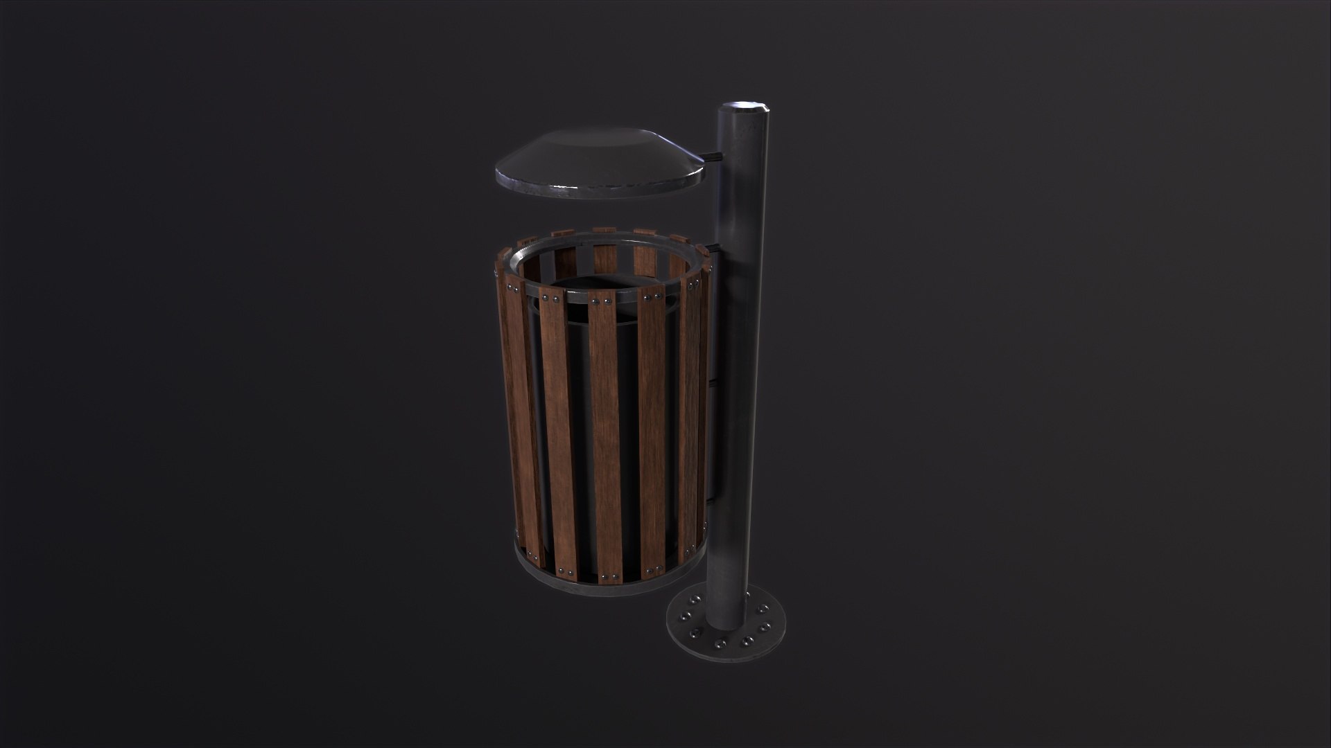 Wood Trash Bin 3D Model - TurboSquid 2133660