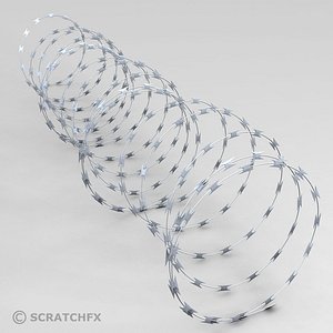3d razor wire model