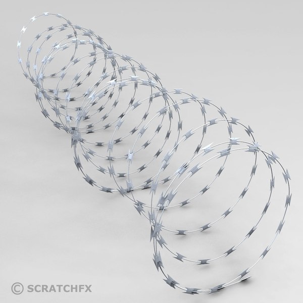 3d razor wire model
