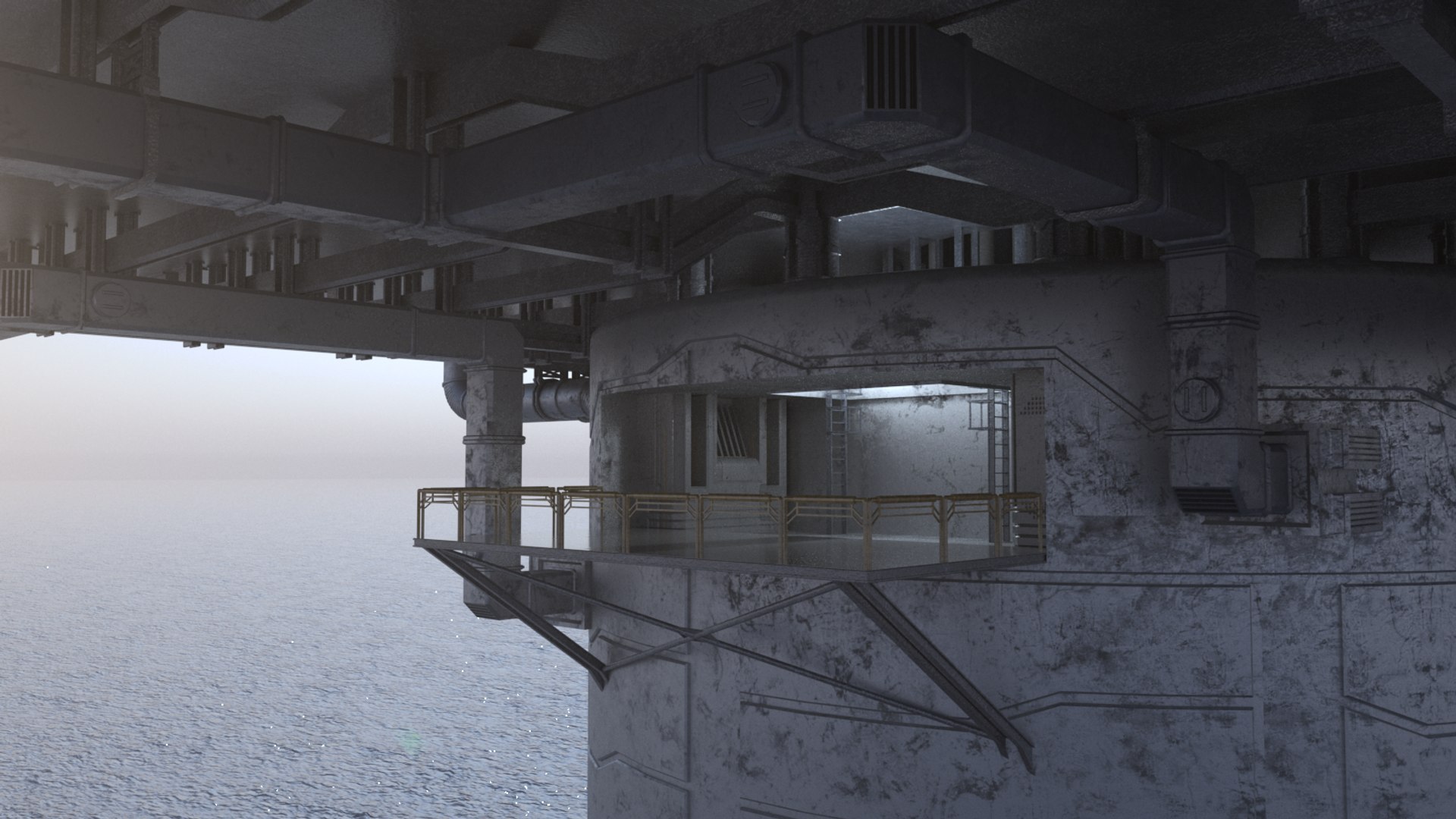 3D Sci-fi Oilrig - TurboSquid 2186659
