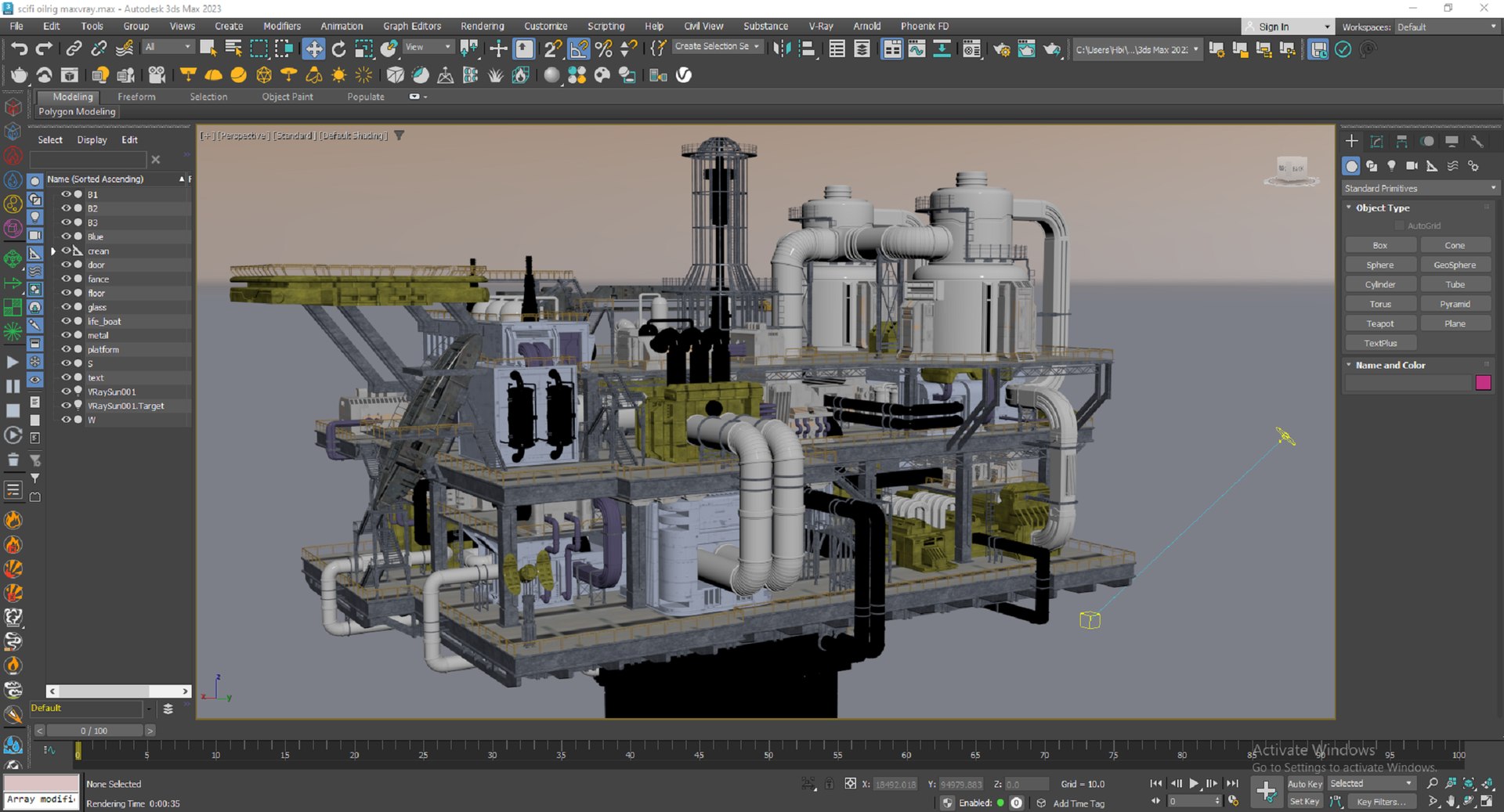 3D Sci-fi Oilrig - TurboSquid 2186659