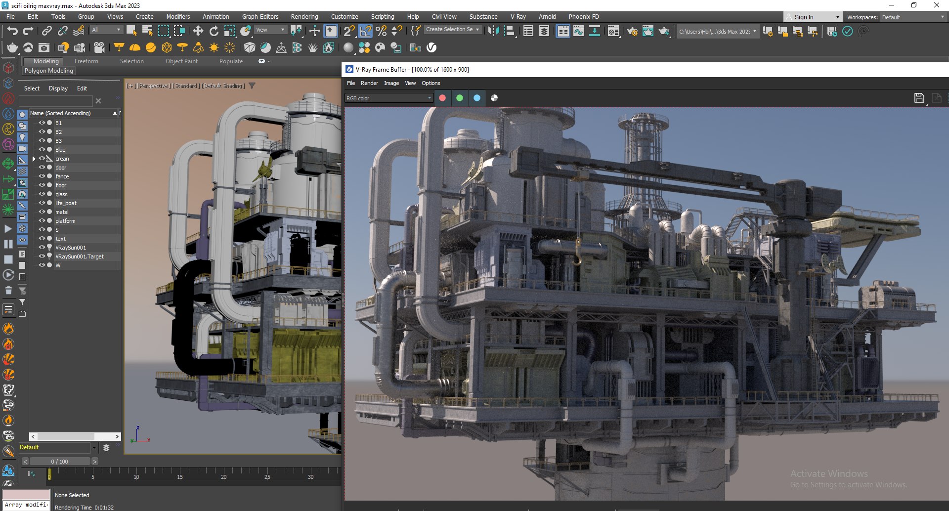 3D Sci-fi Oilrig - TurboSquid 2186659
