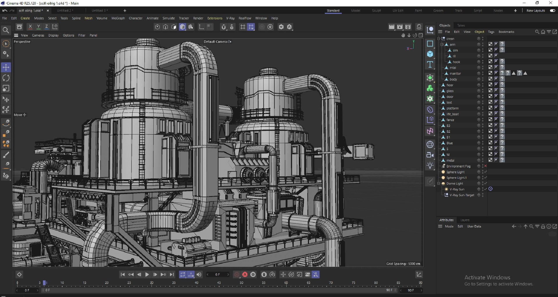 3D Sci-fi Oilrig - TurboSquid 2186659