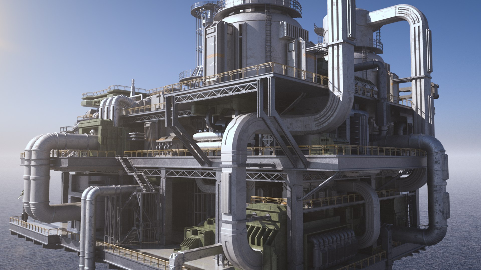 3D Sci-fi Oilrig - TurboSquid 2186659