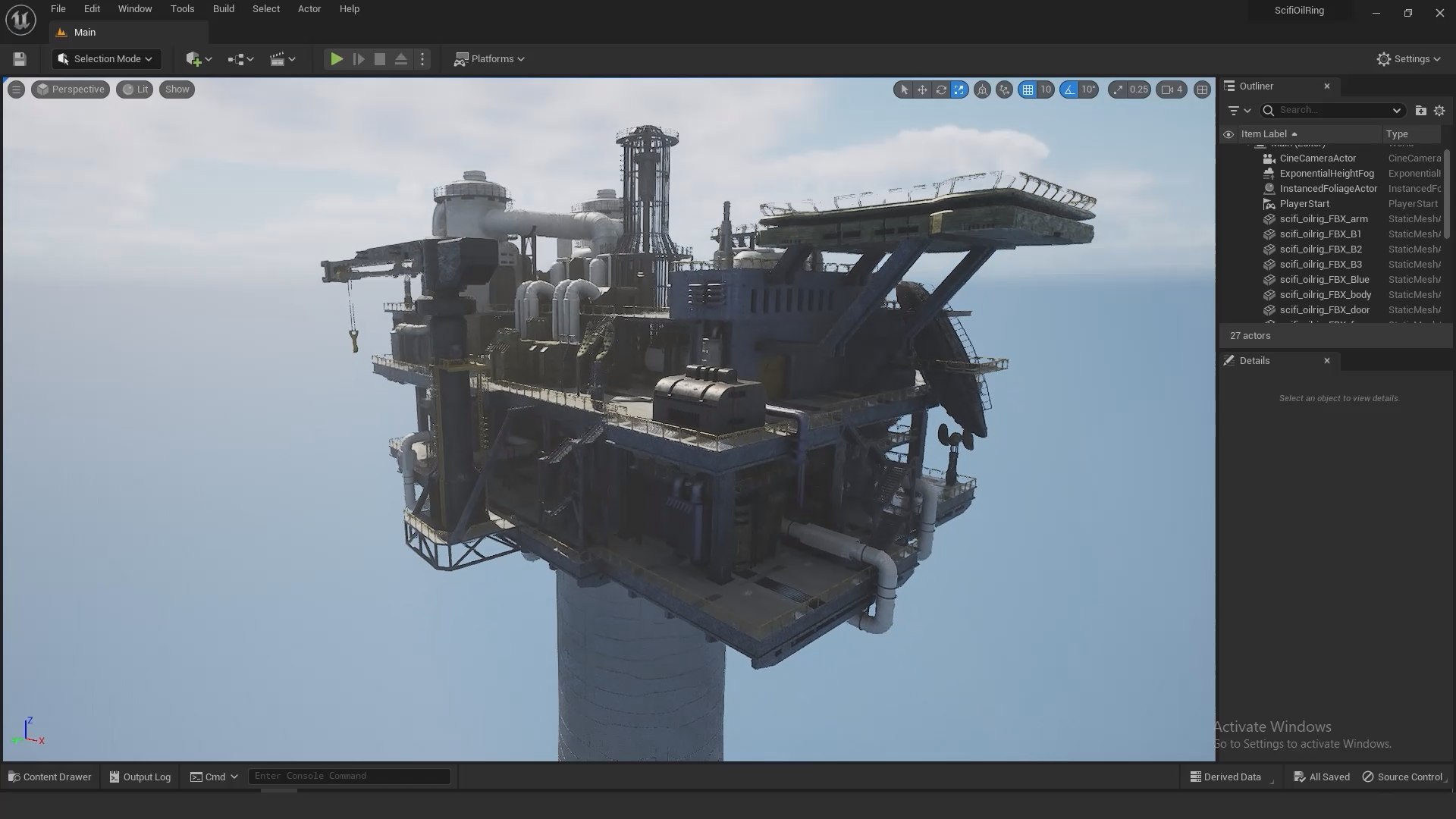 3D Sci-fi Oilrig - TurboSquid 2186659