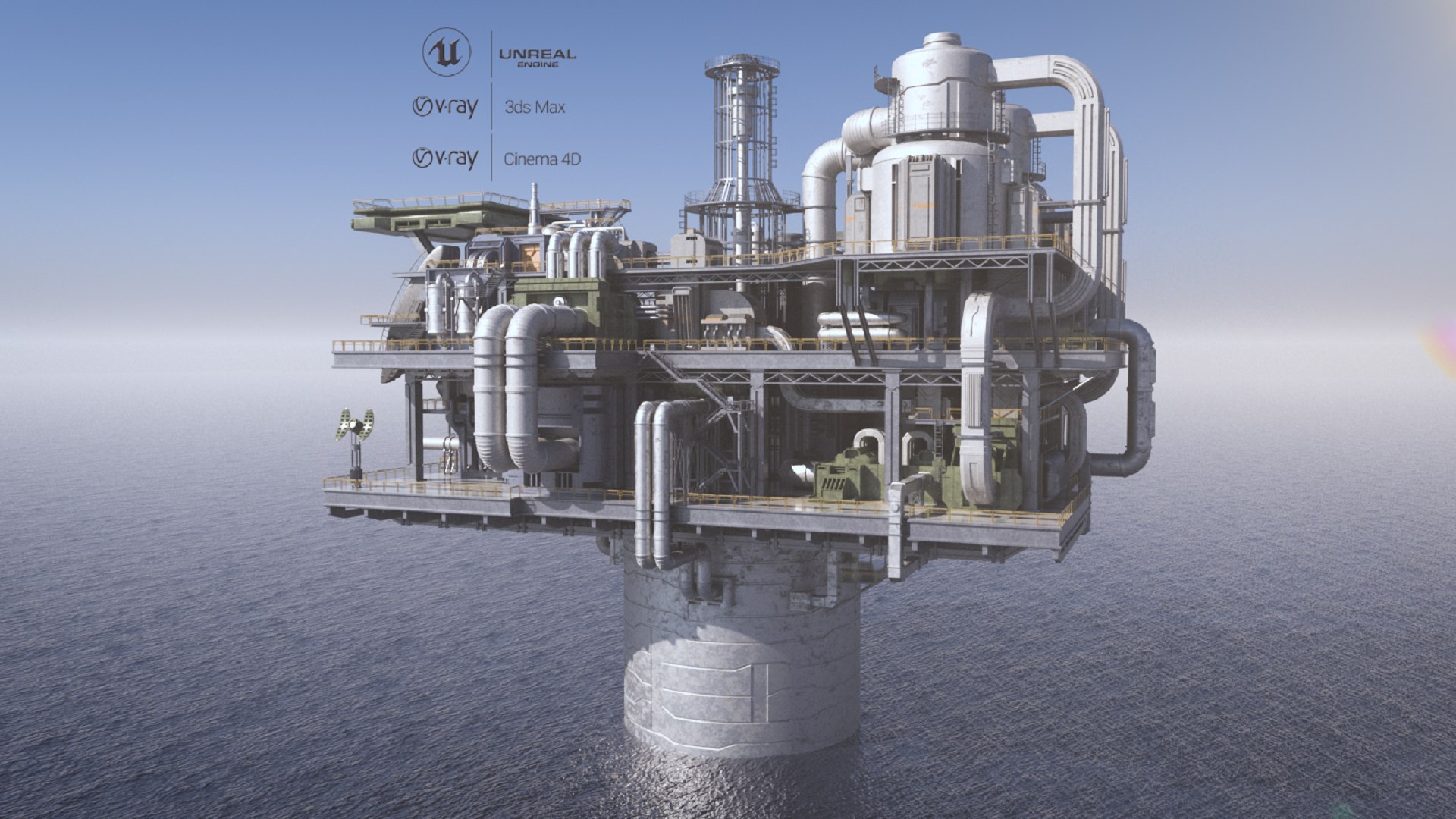 3D Sci-fi Oilrig - TurboSquid 2186659