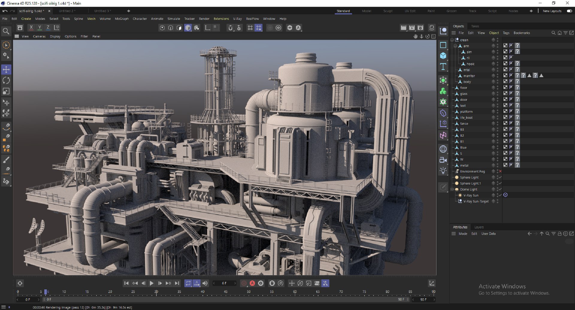 3D Sci-fi Oilrig - TurboSquid 2186659