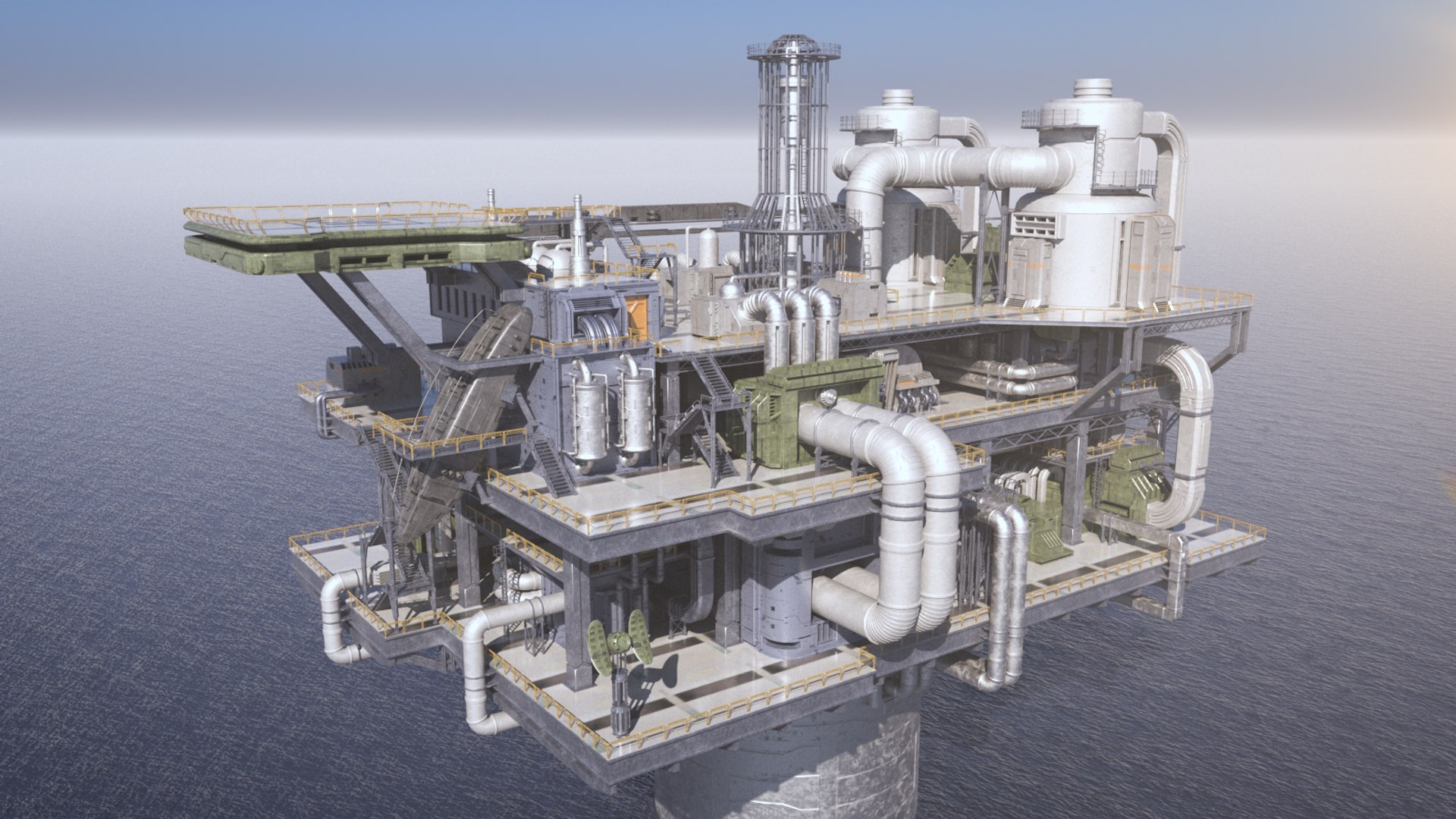 3D Sci-fi Oilrig - TurboSquid 2186659