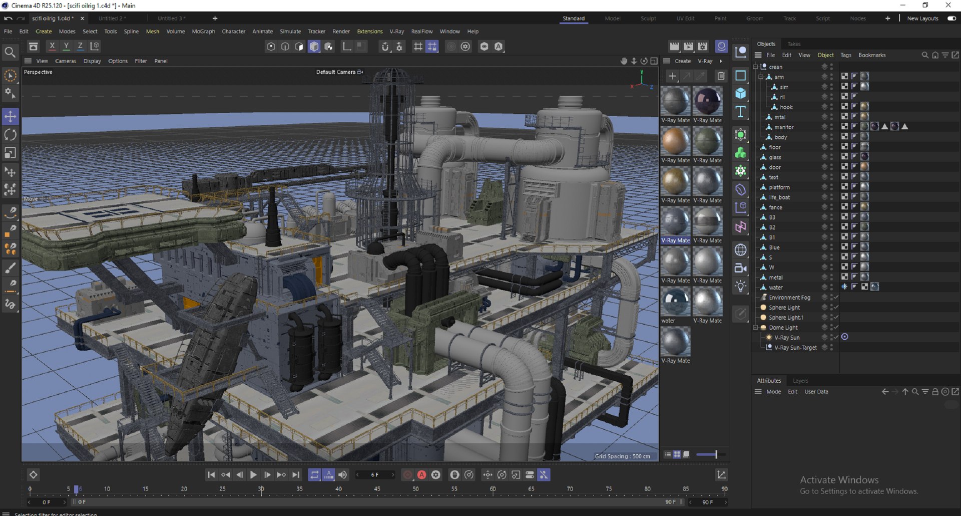 3D Sci-fi Oilrig - TurboSquid 2186659