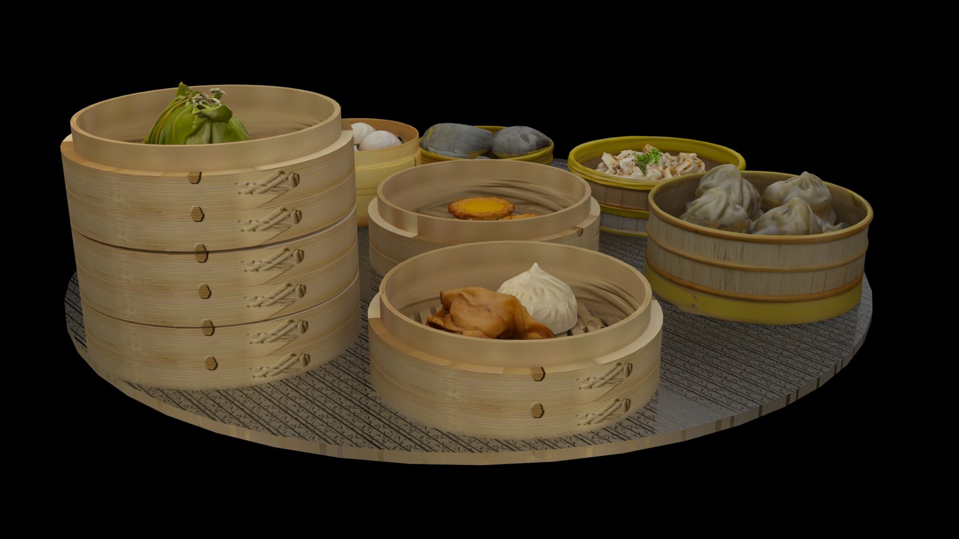 3D Chinese Dim Sum Model - TurboSquid 2276178