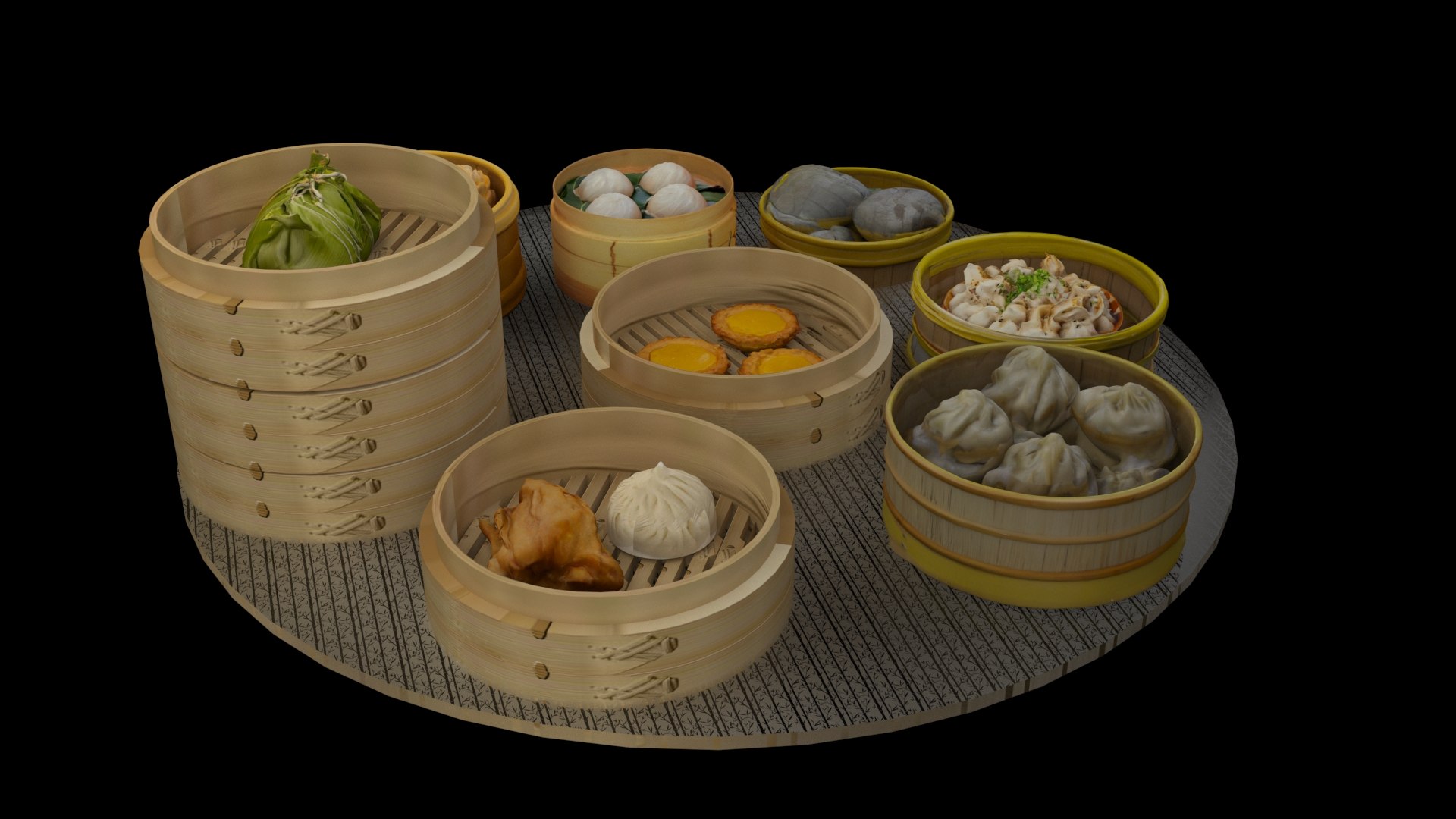 3D Chinese Dim Sum Model - TurboSquid 2276178