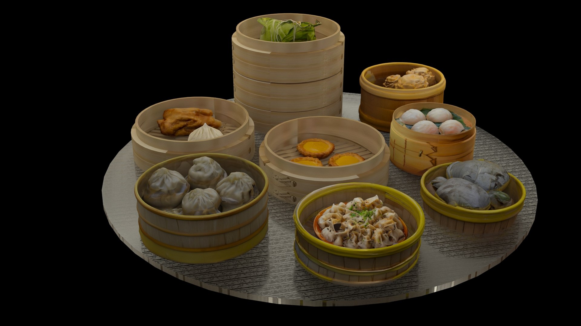 3D Chinese Dim Sum Model - TurboSquid 2276178