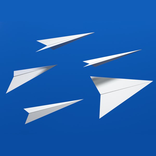 free paper airplane 3d model