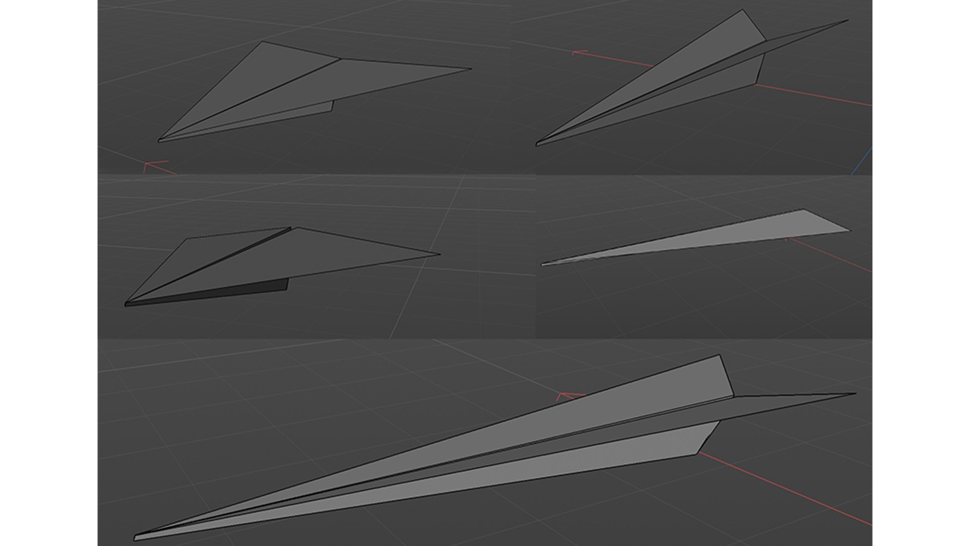 3D Model 5 Paper Plane - TurboSquid 1815370