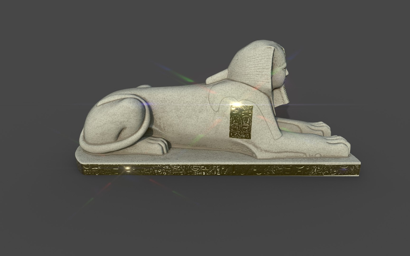 Sphinx Gold Old 3D Model - TurboSquid 1575400