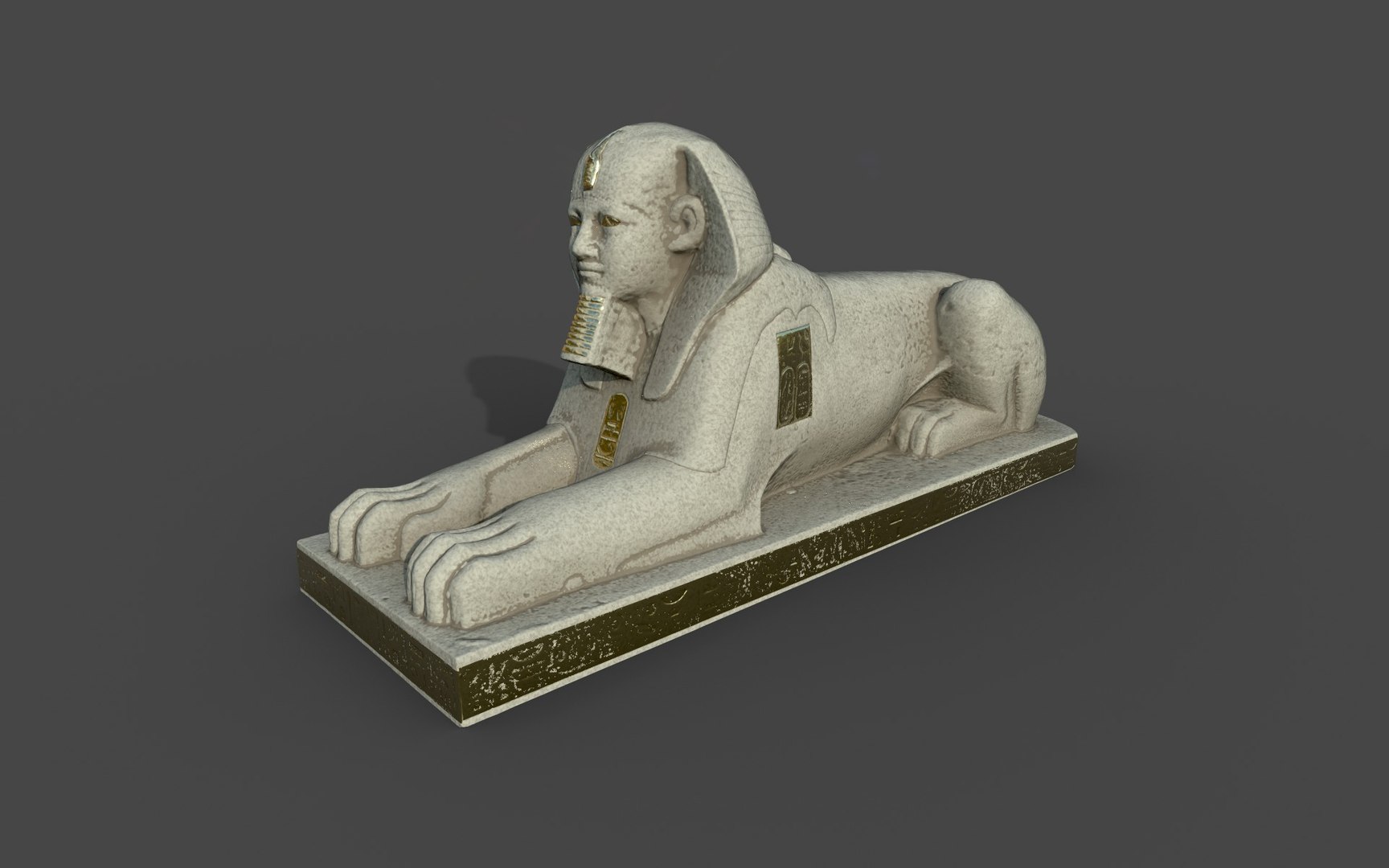 Sphinx Gold Old 3D Model - TurboSquid 1575400
