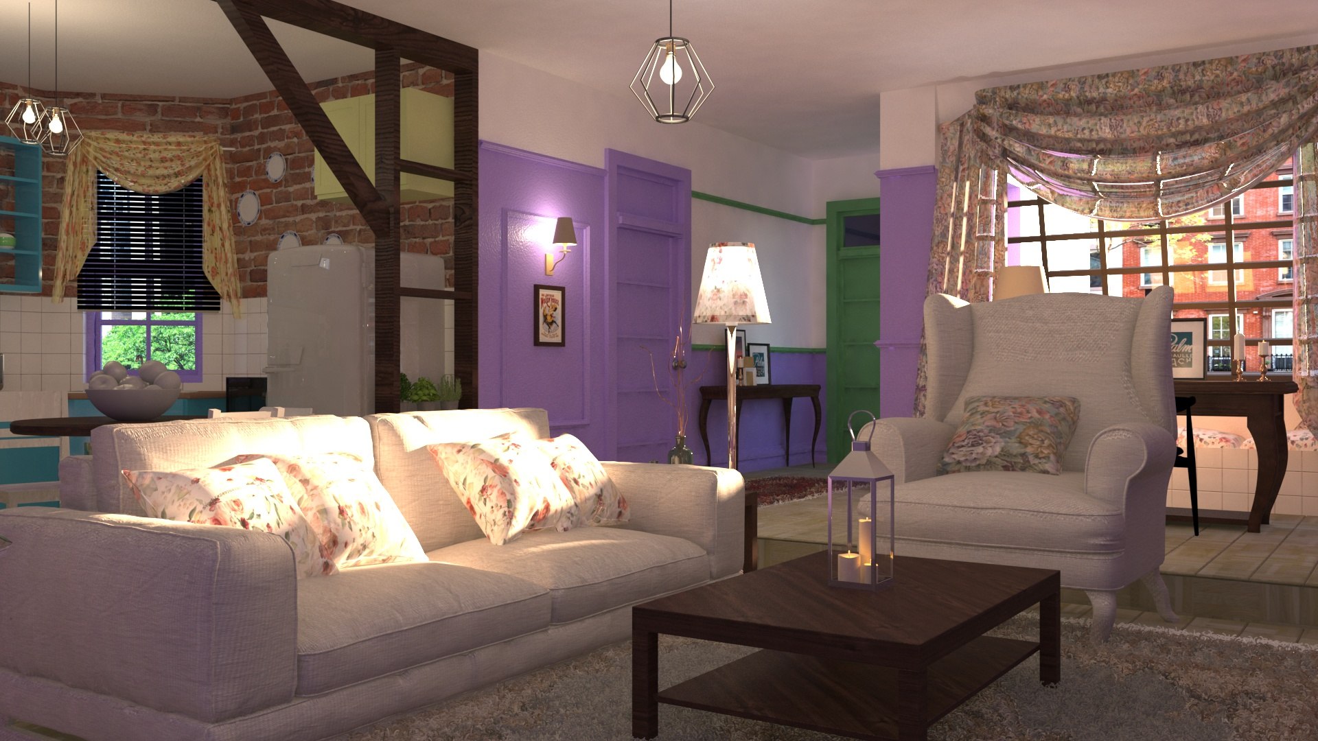 3D Model Friends TV Show Apartment 3D Model - TurboSquid 1799021