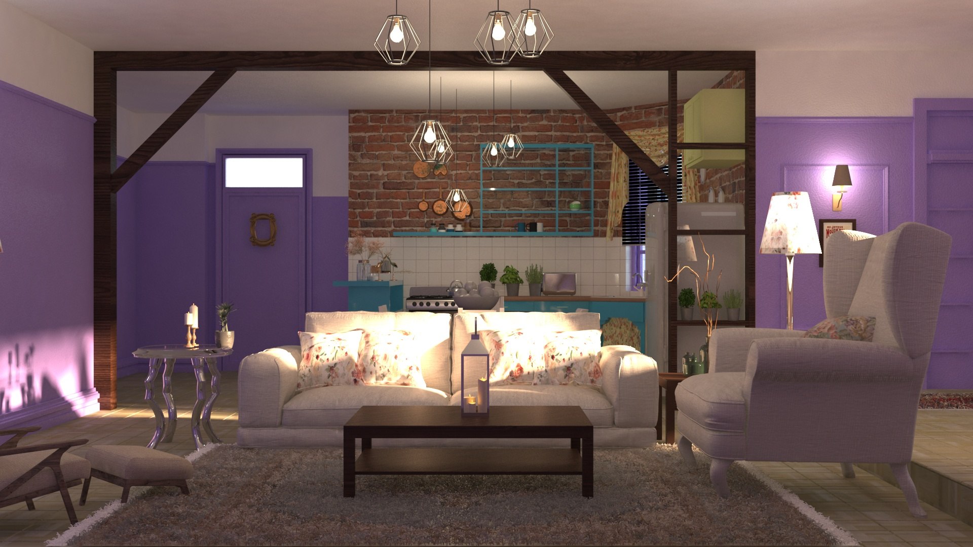 3D Model Friends TV Show Apartment 3D Model - TurboSquid 1799021