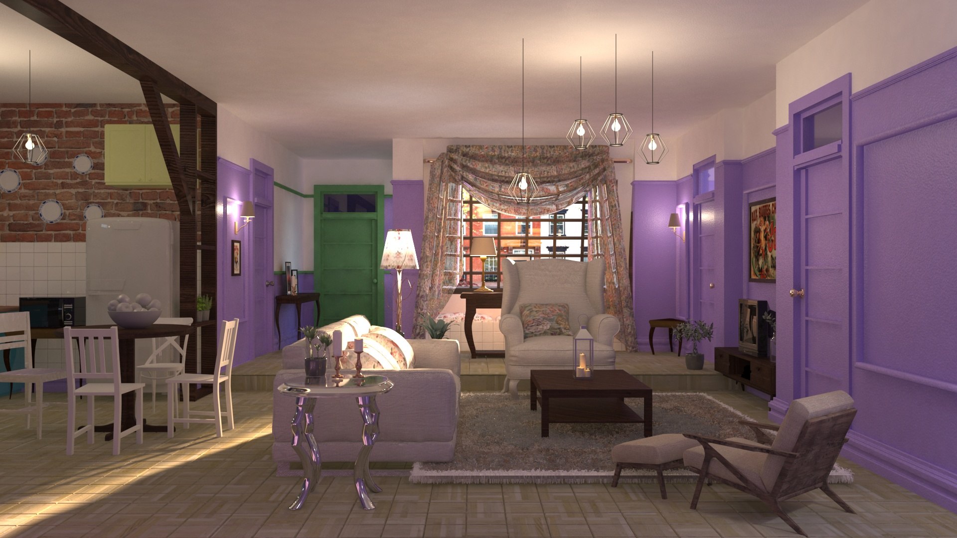 3D Model Friends TV Show Apartment 3D Model - TurboSquid 1799021