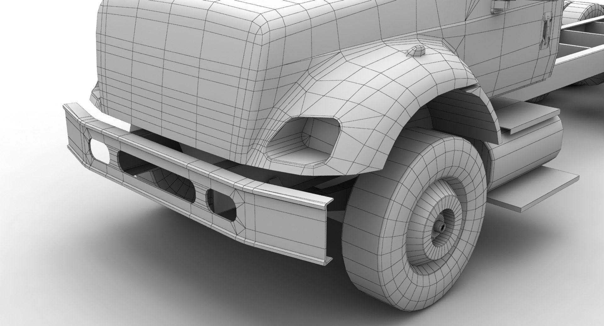 Navistar International 7400 Chassis 3D Model - TurboSquid 1506408