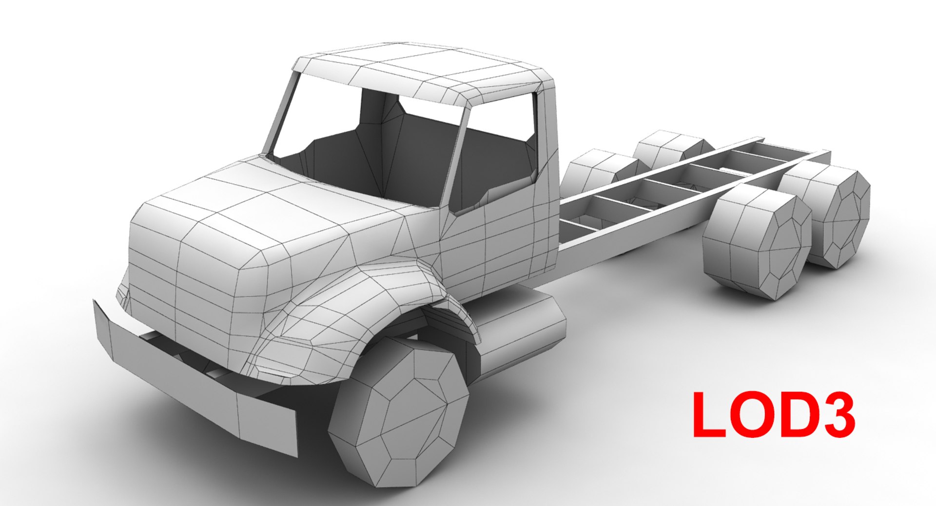 Navistar International 7400 Chassis 3D Model - TurboSquid 1506408