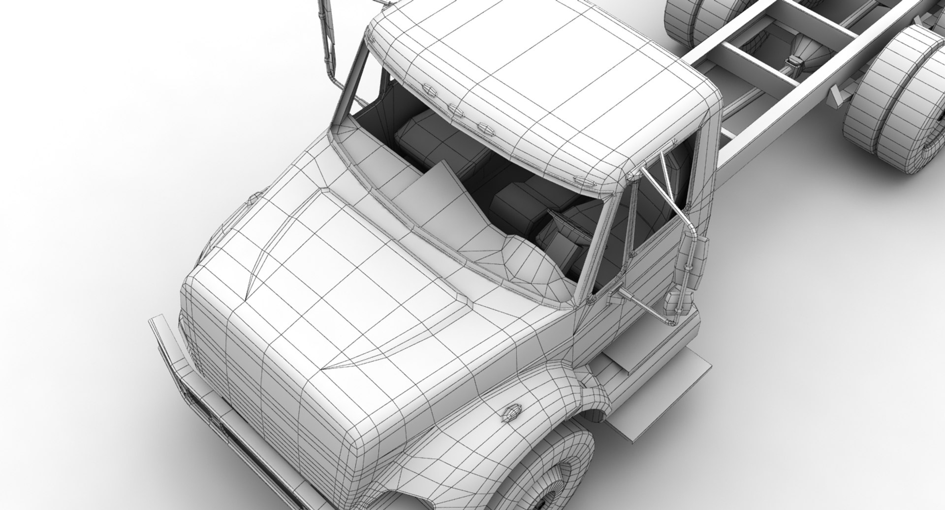 Navistar International 7400 Chassis 3D Model - TurboSquid 1506408