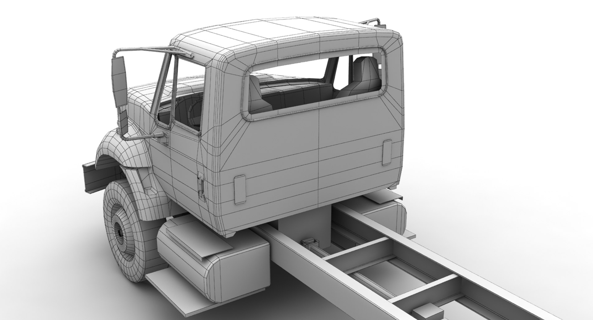 Navistar International 7400 Chassis 3D Model - TurboSquid 1506408