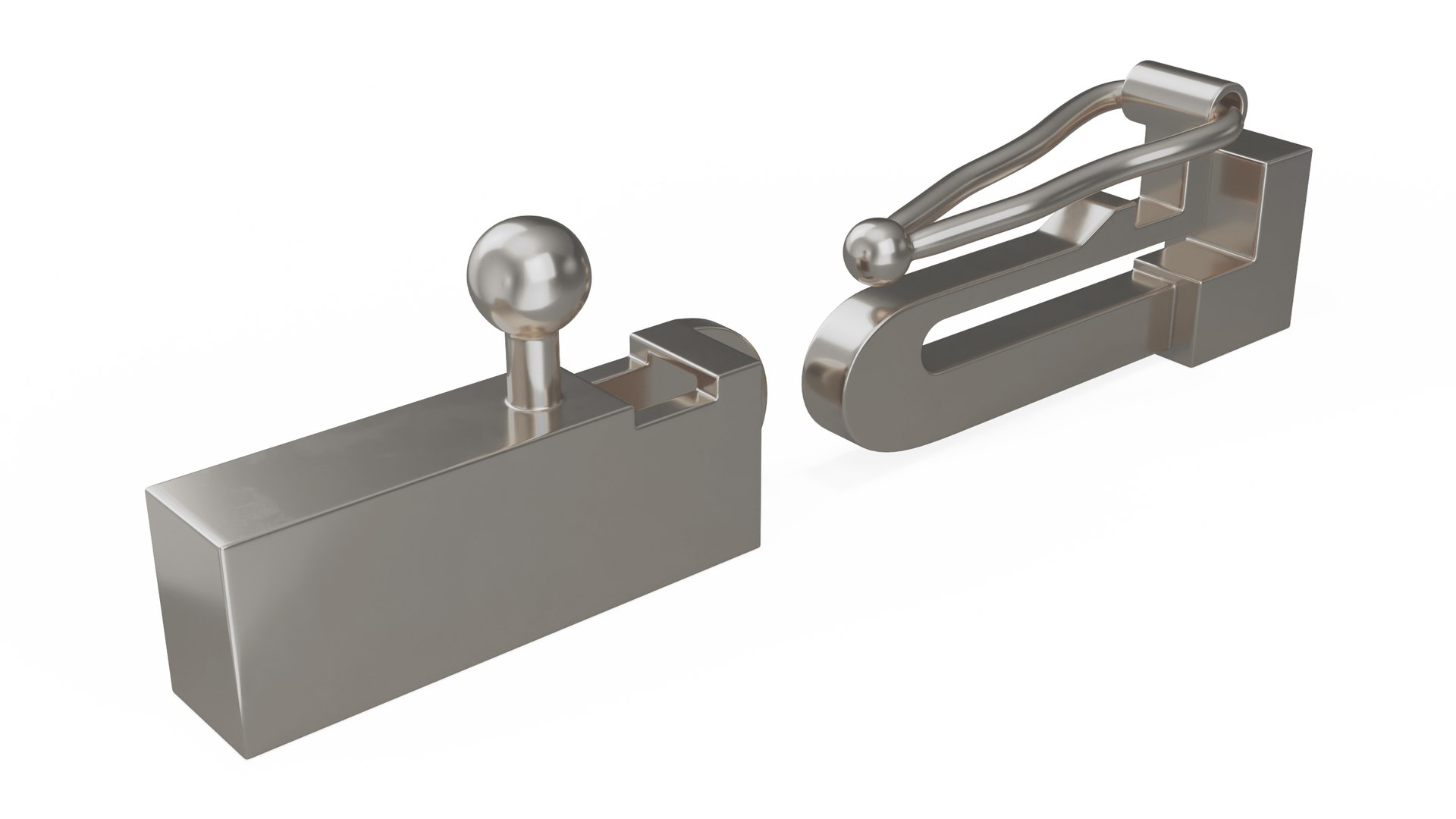 Silver Bracelet Catch Clasp 3D Model - TurboSquid 2123591