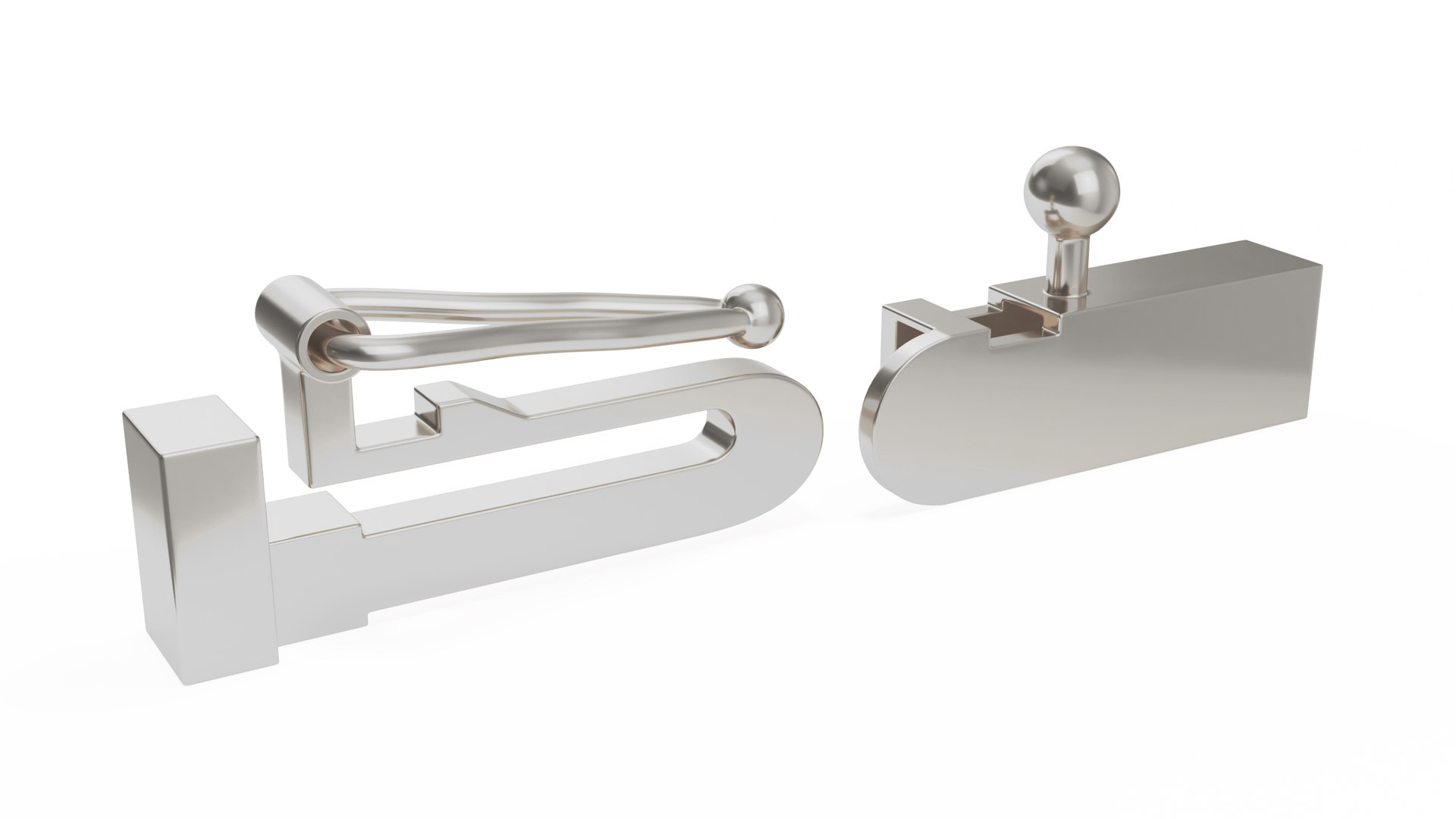 Silver Bracelet Catch Clasp 3D Model - TurboSquid 2123591