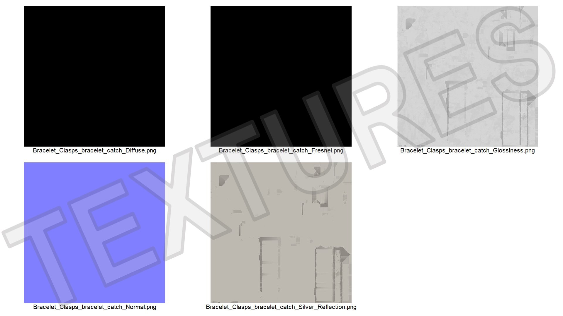 Silver Bracelet Catch Clasp 3D Model - TurboSquid 2123591