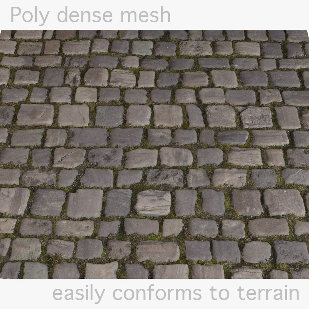 Cobblestone Pavers 3D Model - TurboSquid 1209721