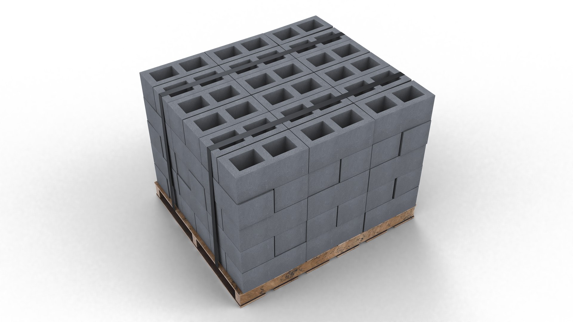 Cinder Block Pallet 3D Model - TurboSquid 2282579