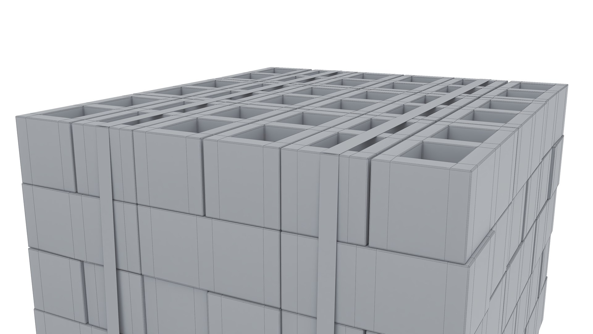 Cinder Block Pallet 3D Model - TurboSquid 2282579