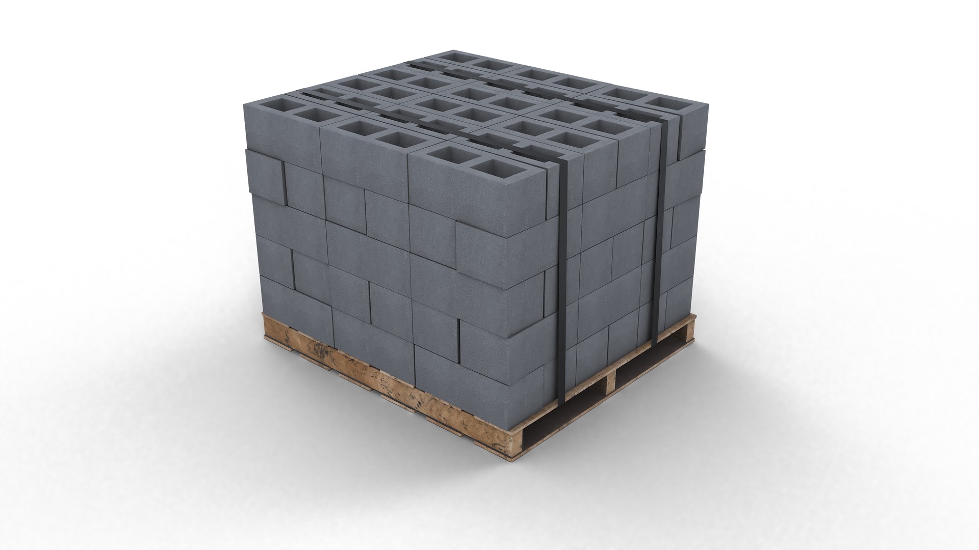 Cinder Block Pallet 3D Model - TurboSquid 2282579