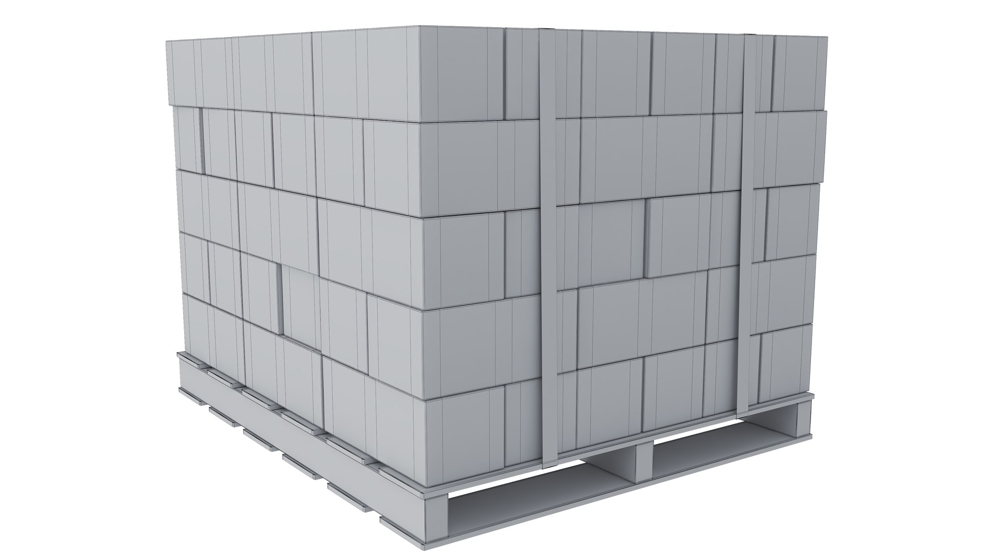 Cinder Block Pallet 3D Model - TurboSquid 2282579